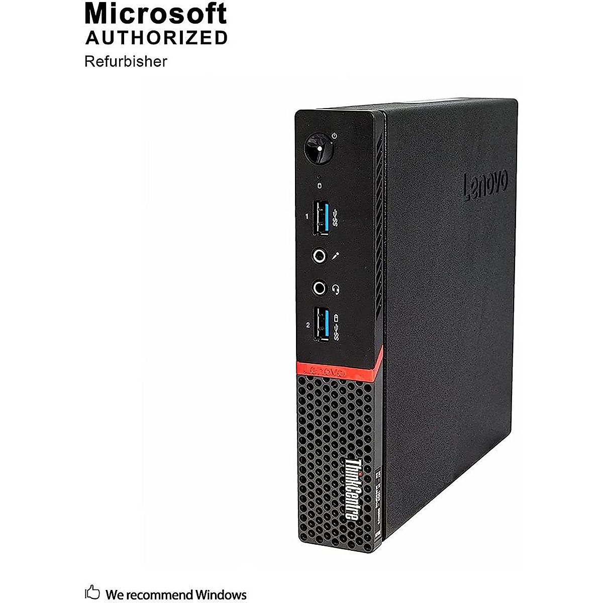 Lenovo ThinkCentre M700q Desktop Mini Computer Intel i5-6500T 4K, 32GB DDR4 RAM New 512GB SSD, Built-in AX210 Wi-Fi 6E, HDMI Win10 Pro, Wireless Keyboard with Touchpad, HTPC Combination(Renewed)