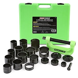 OEMTOOLS 25104 21-Piece Master Ball Joint Press Kit, Ball Joint Puller for Upper and Lower Ball Joints, U-Joints, and Brake Pins, Automotive Tool Kit Compatible with 2WD and 4WD Vehicles