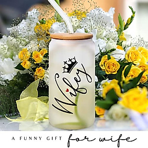 Gifts for Wife from Husband - Wife Gifts - Wedding Anniversary for Her, Mothers Day Gifts for Wife, Wife Birthday Gift Ideas - I Love You Gifts for Her, Romantic Gifts for Her - 16 Oz Can Glass