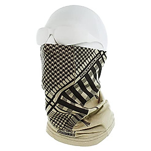 BENCHMARK FR Flame Resistant Face Mask Neck Gaiter - CAT2 (American Shemagh, Beige)