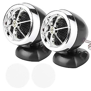Acouto Car Speakers 1200W 12V Tweeter Mini Horn Music Dome Loudspeaker Audio Speaker for Car Audio System Car Door Speakers Car Audio Tweeters(Silver)