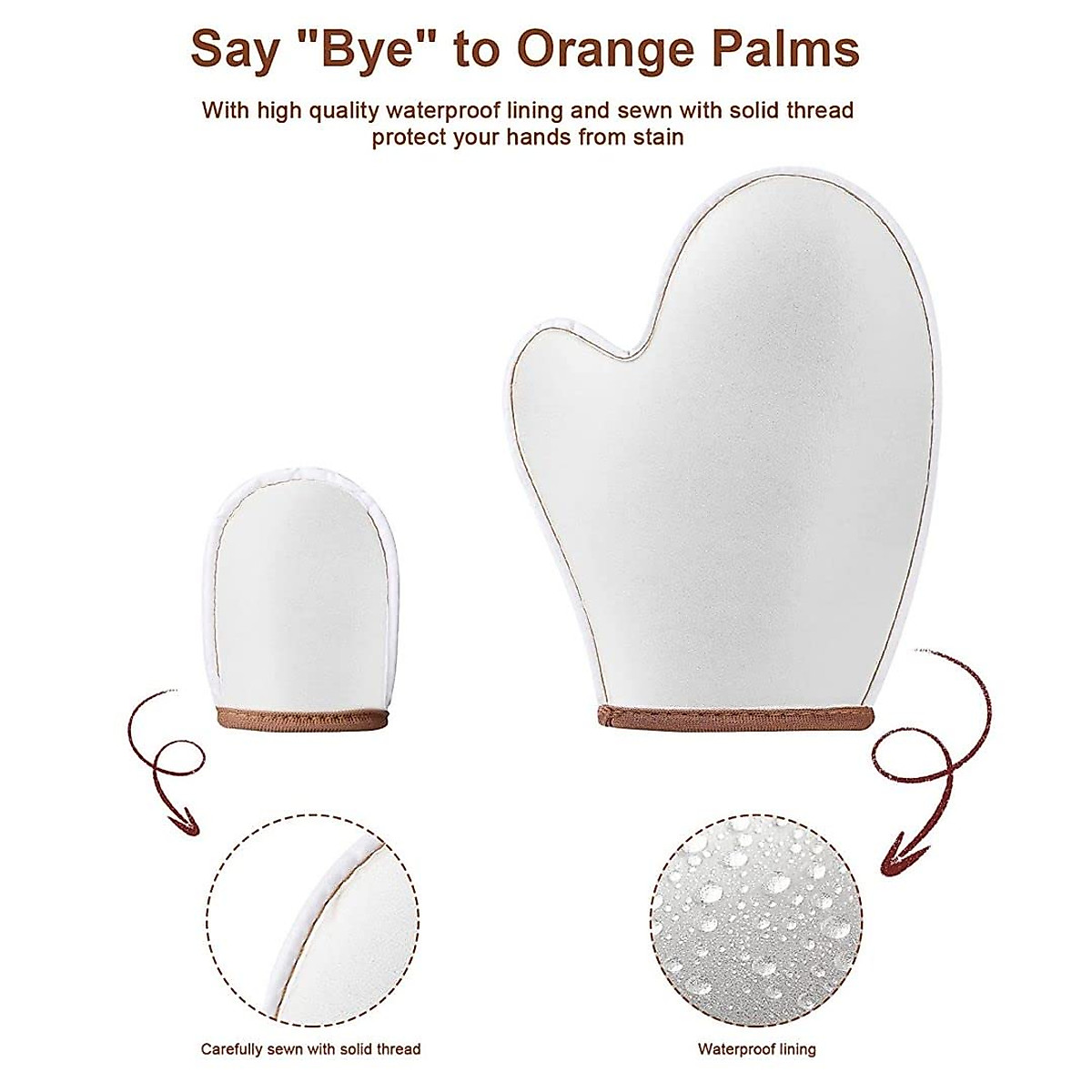 CeleCily Self Tanning Mitt Applicator - 3 in 1 Tanning Mitts Self Tanner Mitt Applicator Self Tanning Glove for Self Tan Mit Sunless Tanner Mitt Self Tanner Glove With Thumb Ultra Soft Spray Tan Mitt