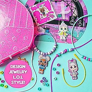 L.O.L. Surprise! Jewelry Activity Case, Create Your Own LOL Surprise Jewelry, Bead Kit Great for Travel and On-The-Go, 100+ Custom Accessories, DIY Jewelry Kit for Kids Ages 5, 6, 7, 8, 9
