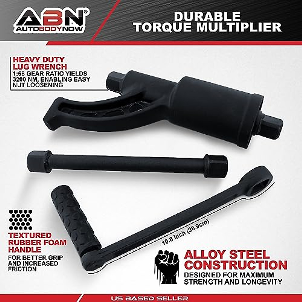 ABN Torque Multiplier Wrench – Torque Multiplier 1 Inch Drive Lug Nut Wrench Torque Amplifier Lug Nut Remover