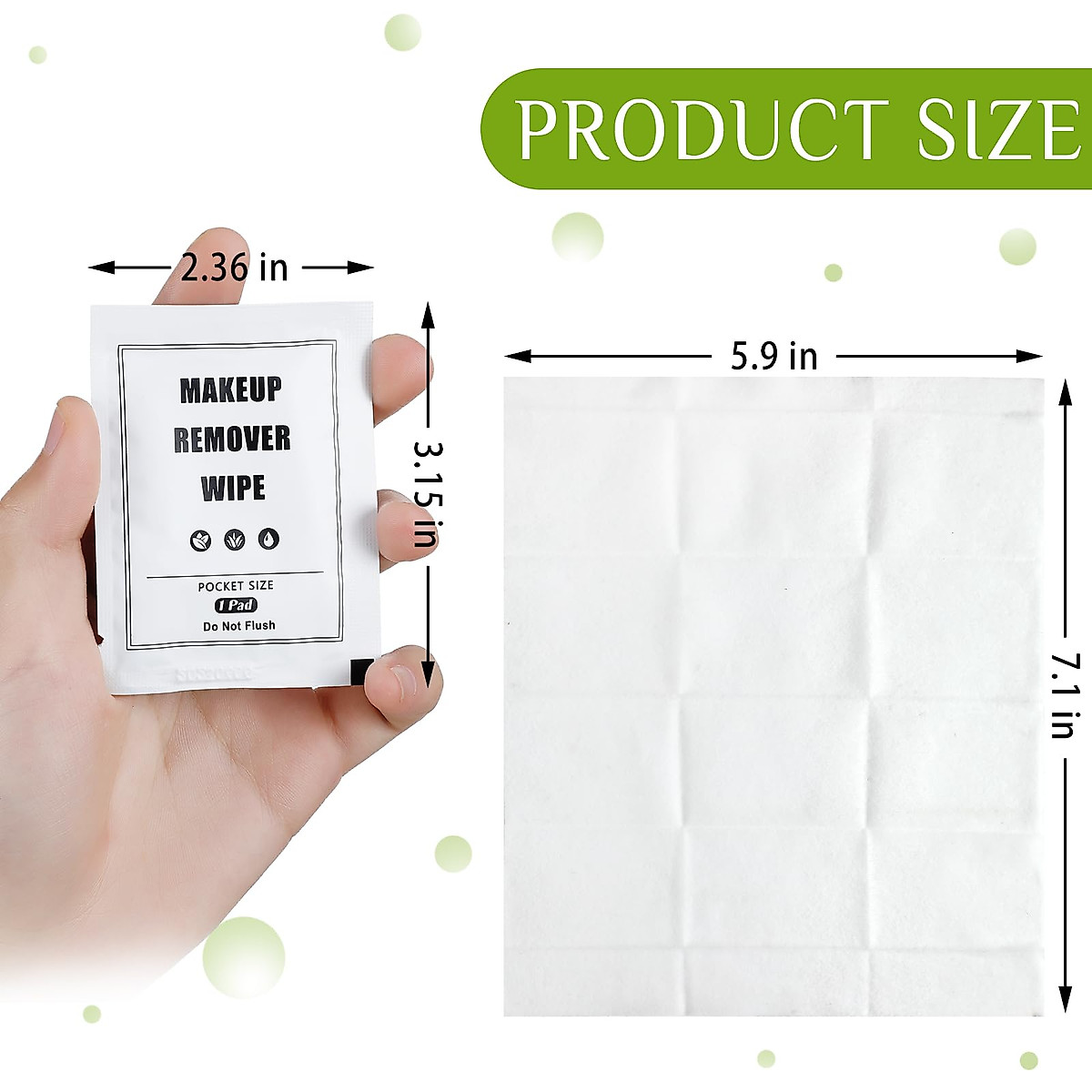 Tatuo 500 Pcs Makeup Remover Wipes Bulk Individually Wrapped Makeup Wipes Bathing Make up Removers Wipes for Travel Hotel Skin Care Face Cleansing Remove Makeup Lipstick Mascara Oil Dirt (White)