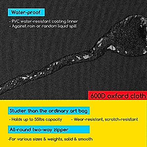 MEEDEN Art Portfolio Case 24" X 36" Water-proof, 600D Oxford Cloth, Art Portfolio Bag Black, Portfolio Folder for Artwork for Artwork, Drawing, Canvas, Photography, Poster