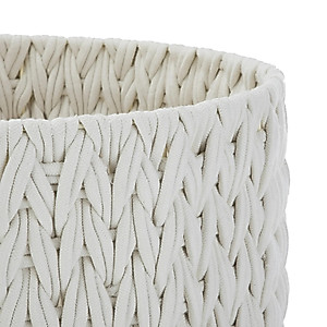 The New BH&G Extra Large White Woven Rope Decorative Storage Basket