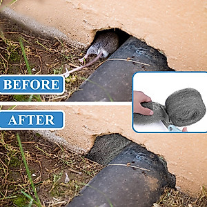 TAFFY'S Steel Wool for Mice Control - 1 Pack of 3×15Ft Steel Wool, Gap Filter for House & Garage - Keep Mice Away from Holes, Siding, Pipeline, Vents in Garden, House, 5.29oz