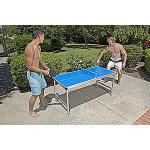 Poolmaster 72724 Outdoor Jr. Table Tennis Game, Blue
