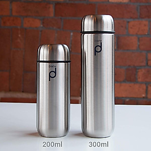 Drinkpod Grunwerg Vacuum Insulated Capsule Flask, Stainless Steel, Satin, 200ml