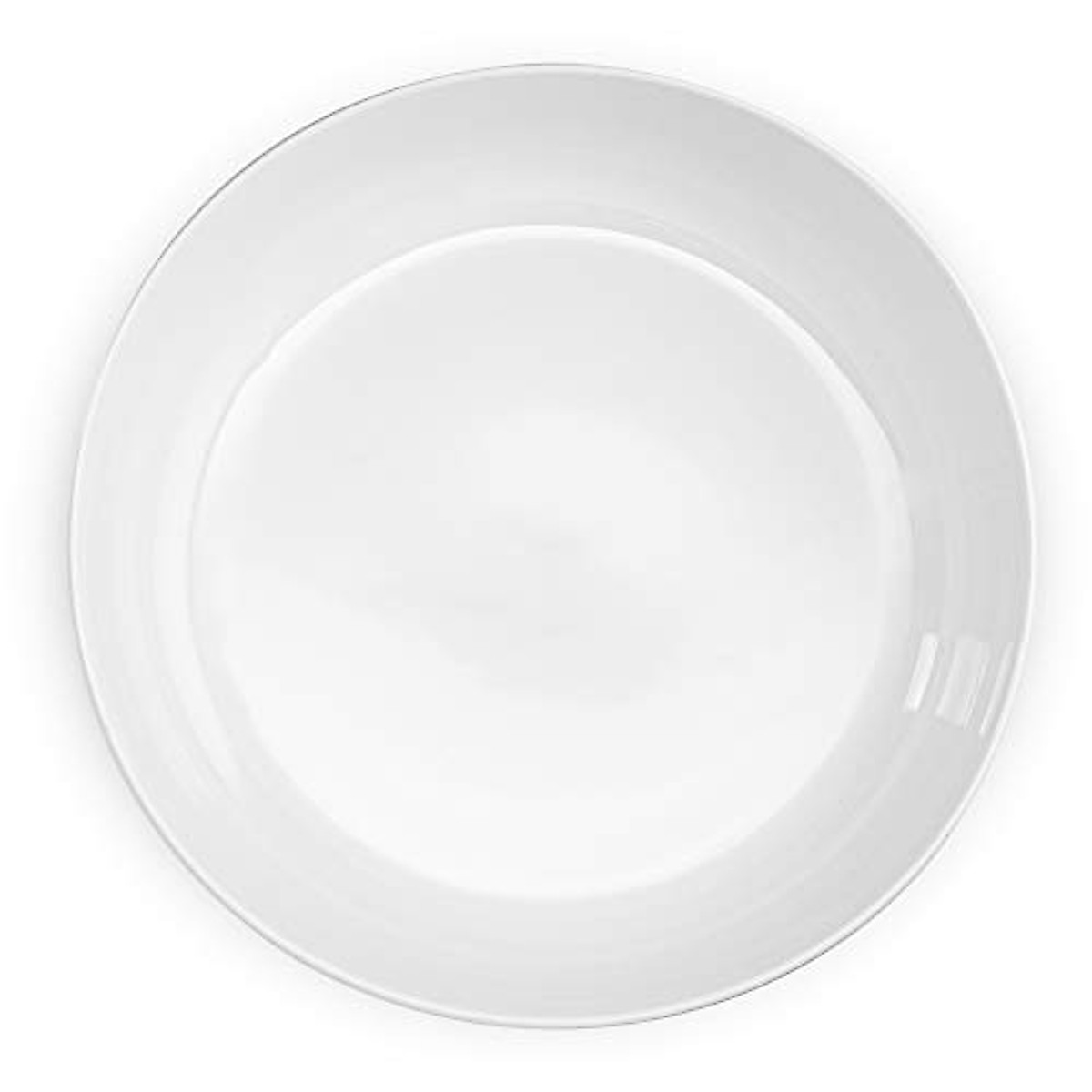 Kook Porcelain Serving Bowls, Wide & Shallow, Dishwasher & Microwave Safe, For Salads, Soups, Pastas and Party Snacks, 9.25 Inch, 72 Oz, White, Set of 2