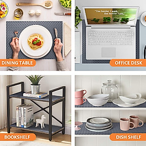 StaHom Shelf Liners for Kitchen Cabinets Refrigerator Liners Waterproof & Oil-Proof Kitchen Cupboard Liner Non-Slip Drawer Mats EVA Non Adhesive Fridge Liner for Shelves - Gray 11.8 x 236.2 Inches