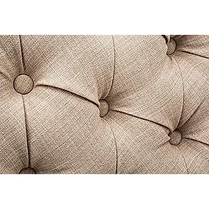 Haobo Home Armless Accent Chair Button Tufted Slipper Chair Side Chair for Living Room Dining Room Bedroom Funiture