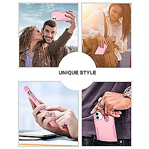 BENTOBEN iPhone 11 Case, Phone Case iPhone 11, Heavy Duty 3 in 1 Full Body Rugged Shockproof Hybrid Hard PC Soft TPU Bumper Drop Protective Girls Women Boy Men Covers for iPhone 11 6.1", Pink Design