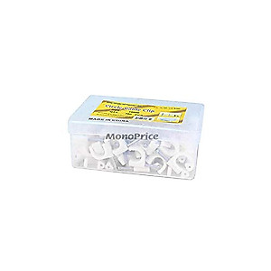 Monoprice Circle cable clips with steel nail, 10mm, 100pcs/Pack