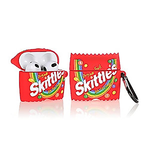 (3Pack) Case for Airpods 3rd Generation(2022), Suublg Silicone Airpods 3 Case Protective Cover with Cute Funny Skin Design, with Keychain (Nutella+Snack5+6)