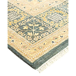 Solo Rugs One of a Kind Hand Knotted Hand Made Wool Traditional Oriental Mogul Gray 8 x 10 Area Rug