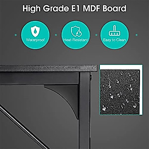 MJWDP Computer Desk 43" Wide Desktop Office Desk Waterproof Steel Frame Laptop Table Style Study Table for Home Office (Color : E, Size : 43")