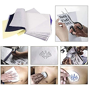 CINRA Tattoo Transfer Paper, 30 Sheets Tattoo Stencil Transfer Paper Tattoo Thermal Stencil Paper 4 Layers 8 1/2" x 11" Tattoo Copy Carbon Tracing Paper for Tattooing, A4 Size