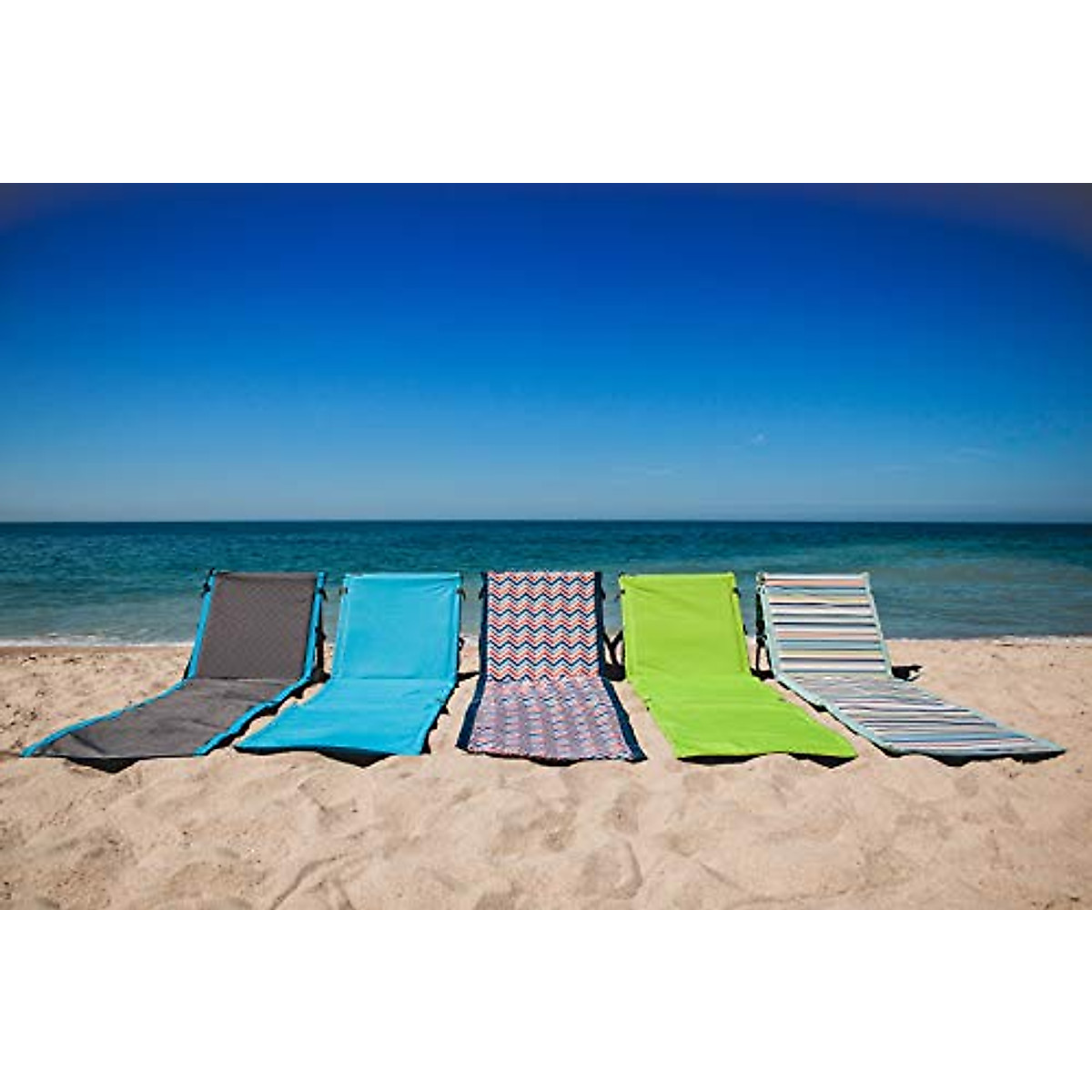 ONIVA - a Picnic Time brand Beachcomber Portable Beach Mat, Soft Beach Lounger, Backpack Beach Chair & Tote