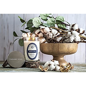 Colonial Candle Egyptian Cotton Scented Jar Candle, Heritage Collection, White, 2 Wick, 11 oz