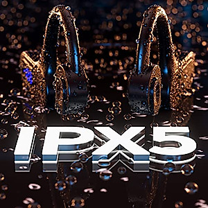 Bone Conduction Headphones, Sports Open Ear Wireless Bluetooth Headset with Microphone, LED Power Display TF Card Slot Sweatproof Earphones Bluetooth 5.3 for Running, Gym, Hiking, Cycling-Black