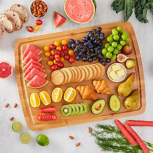 30 x 20 Inch Extra Large Bamboo Cutting Boards - BEZIA 3XL Stove Top Cover Chopping Board - Meat Cutting Board for BBQ - Turkey Carving Board - Extra Large Charcuterie Boards with Juice Groove