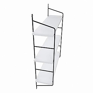 3 Tier White Wall Shelf, Bathroom Shelves Wall Mounted Industrial Floating Shelves Hanging Storage Rack Wall Rack Holder Rack For Bedroom