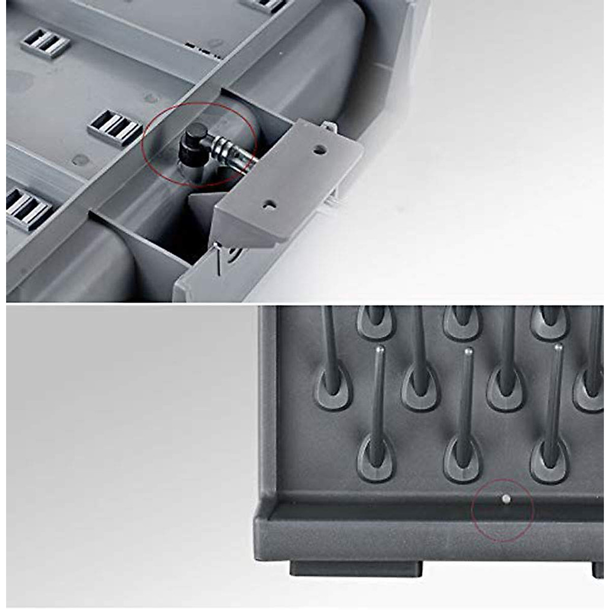 YTFLOT Drying Rack 27 Pegs Lab Supply Pegboard Bench-top/Wall-Mount Laboratory Glassware 27 Detachable PegsLab Drying Draining Rack Cleaning Equipment Black