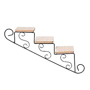 BESPORTBLE Rustic Shelving 1PC Staircase Wall Hanging Rural Style Wall Clothing Store Coffee Shop Household Mount Ornament Shelf Wall Mounted Bookshelves