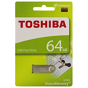 Toshiba 64GB USB 2.0 Flash Disk TransMemory U401 USB2.0 Flash Drive Metal USB Stick ( THN-U401S0640A4 )