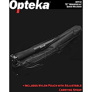 Opteka 72-Inch Photo Video Monopod with Quick Release for Digital SLR Cameras and Camcorders