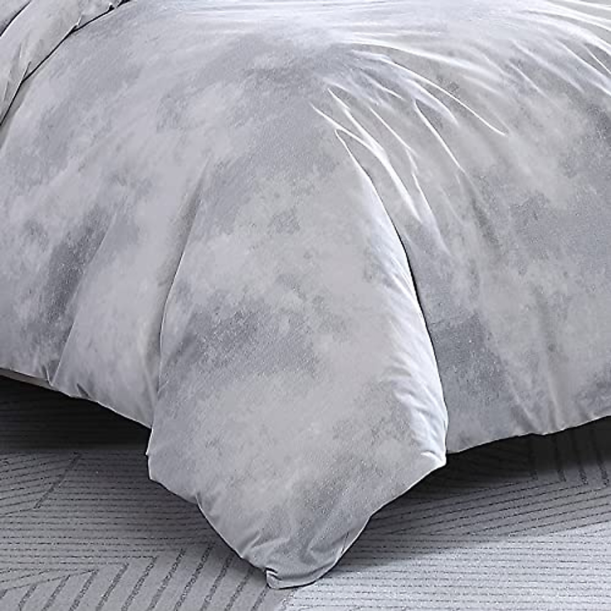 City Scene - King Duvet Cover Set, Cotton Bedding with Matching Shams, Modern Home Decor (Koto Clouds Grey, King)