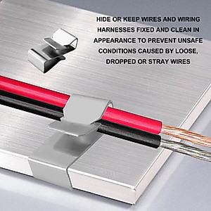 25 PCS Trailer Frame Wire Clips, Replacement Parts Accessories for Automotive Wires Management, Cable Organization for for Boat Trailer, Stainless Steel Trailer Wiring Clips