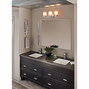 Moen 90 Degree Chrome One-Handle Modern Bathroom Faucet with Drain Assembly, S6700