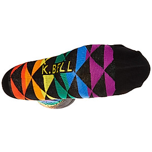 K. Bell Socks Men's Pop Culture Novelty Crew Socks, Pride (Black), Shoe Size: 6.5-12