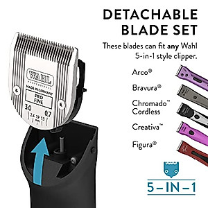 WAHL Professional Animal 5-in-1 Pro Blade Arco, Bravura, Chromado, Creativa, Figura, and Motion Pet, Dog, and Horse Clippers (#41884-7190)