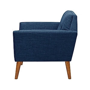 Dsnyu Blue Accent Chair, Arm Chair Modern Solid Wood Comfy Home Furniture for Living Room 29.50" L X 37" W X 31.50" H