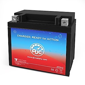 AJC Battery Compatible with Deka ETX12 Powersports Battery