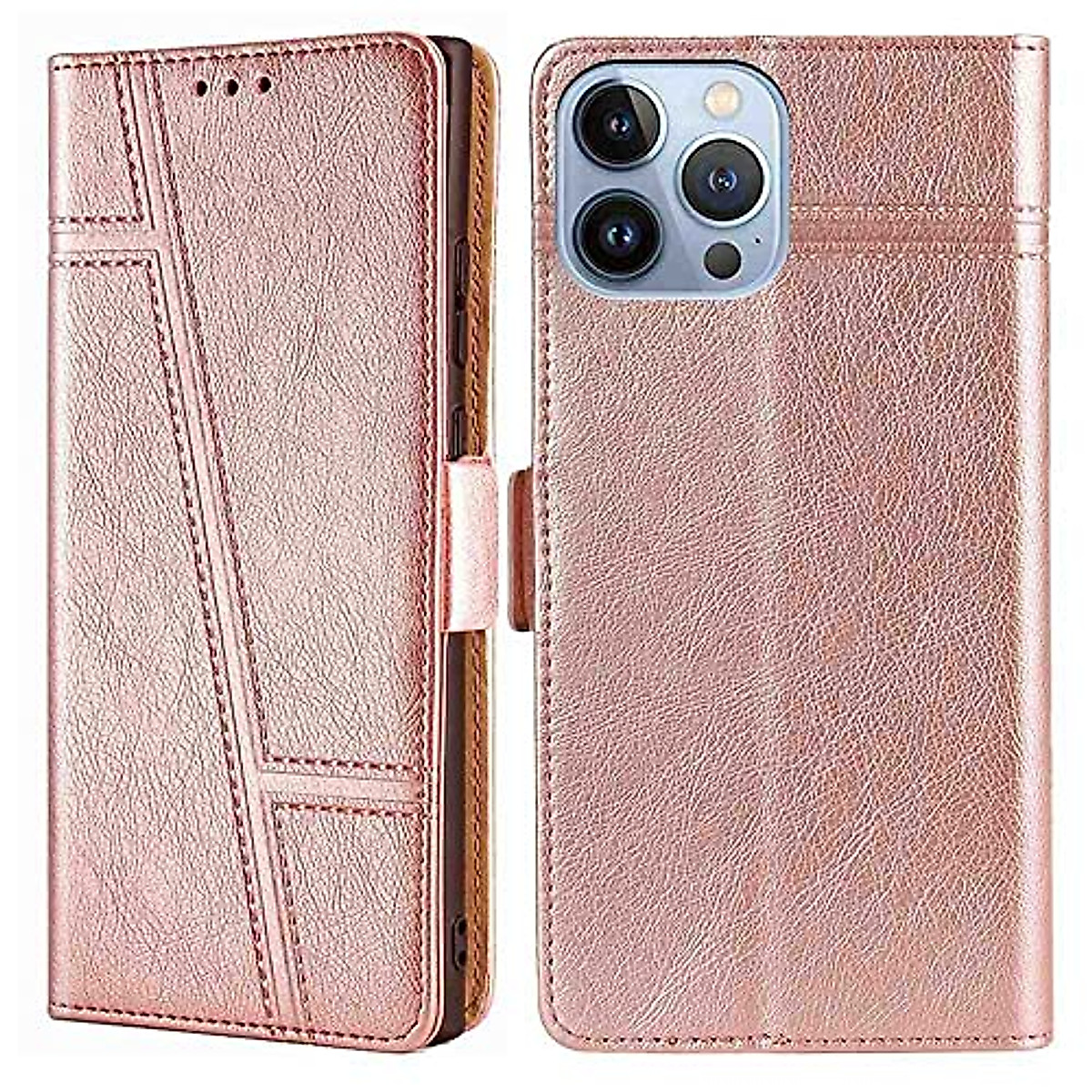 CYR-Guard Phone Cover Wallet Folio Case for Oppo REALME 7 PRO, Premium PU Leather Slim Fit Cover for REALME 7 PRO, 1 Photo Frame Slot, Friendly Fit, Golden