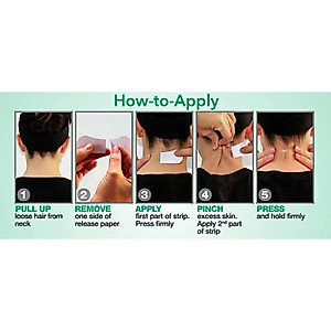 Contours Rx Neck Rescue - Anti-Aging Neck Strips for Crepey Skin - Tighten, Lift and Firm Fine Lines and Wrinkles - Long Lasting Treatment - Organic, Hypoallergenic, Latex Free (30 Count)