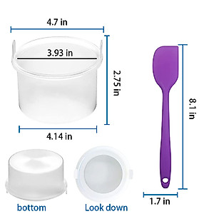 FA FIGHTART 2Pcs Silicone Wax Pot Bowl Container Can Flat Bottom with 1Pcs Wax Spatula Wax Replacement For Hair Removable