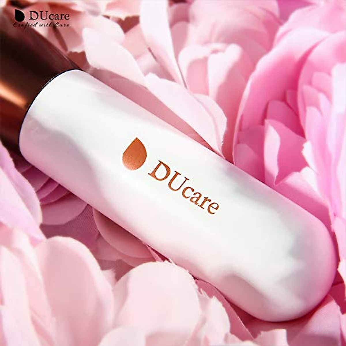 Foundation Brush,DUcare Flat Top Kabuki Brush Synthetic Professional Makeup Brush Liquid Blending Mineral Powder Buffing Stippling Makeup Tools, Rose Golden/White