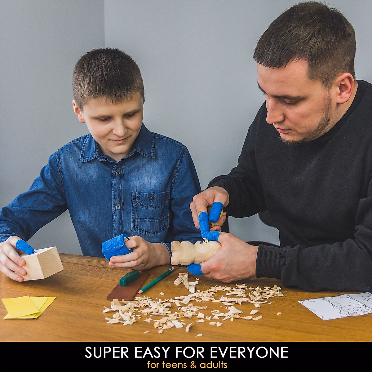 BeaverCraft Wood Carving Kit for Beginners DIY05 Wood Whittling Kit for Beginners Bear Carving Kit - DIY Hobby Craft Kids Wood Carving Kit Wood Carving Set for Adults and Teens Wood Whittling Kit