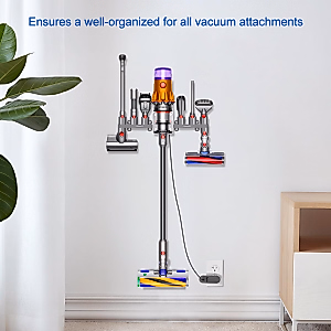 LANMU Accessory Holder Compatible with Dyson V15 V12 V11 V10 V8 V7 Outsize Gen5 Detect Cordless Vacuum Cleaner, Docking Station Attachments Organizer, Fit V12 V15 Motorized Tools