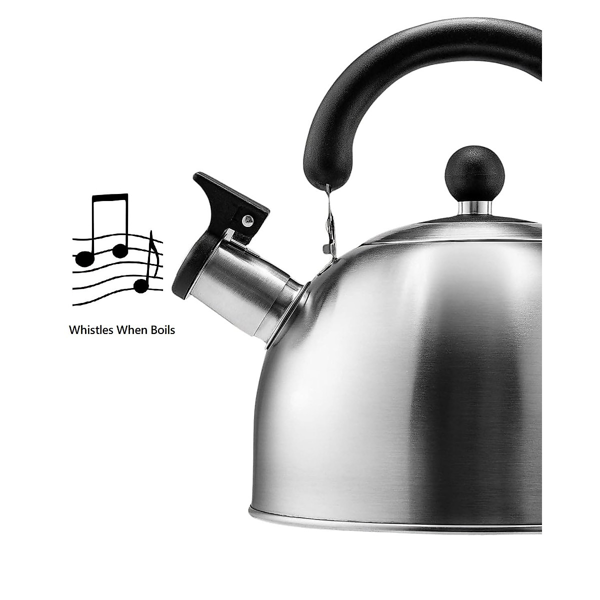 Stainless Steel Whistling Kettle 2.5qt/2.37l Hot Water Tea Stovetop