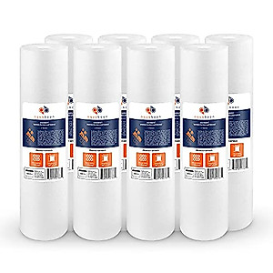 Aquaboon 1 Micron 20" x 4.5" Sediment Water Filter Replacement Cartridge | Whole House Sediment Filtration | Compatible with AP810-2, FPMB-BB5-20, P5-20BB, FP25B, 155358-43, 8 Pack