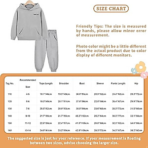 Doomiva Boys Athletic Sweatshirt Hoodie Tracksuit Kids Hooded Tee Shirts and Running Pants Sweatpants with Pockets Set Black 7-8 Years