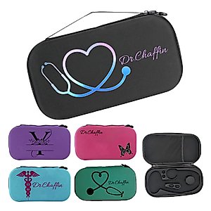 Personalized Stethoscope Case Custom Name Nurse Stethoscope Hard Carrying Lightweight Storage with Mesh Pocket Gift for RN, Doctor,Medical Assistant