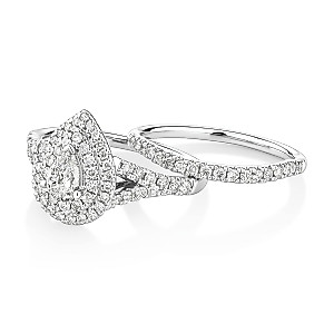 Molioaki 1 Carat (ctw) D-VVS1 moissanite engagement rings for women Platinum Plated Silver moissanite rings-Y-9